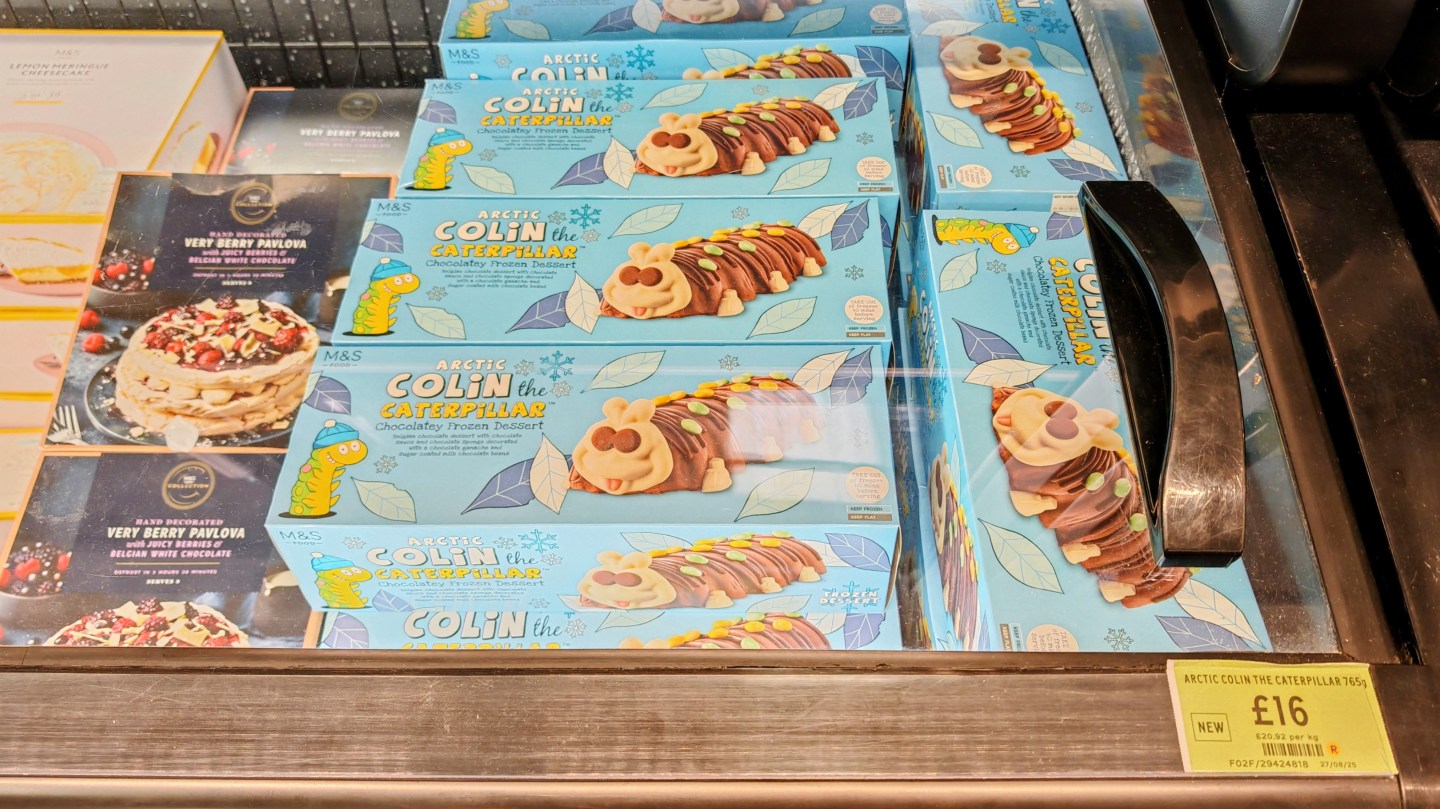 M&S sticks Colin the Caterpillar in the freezer for new ‘Arctic ...